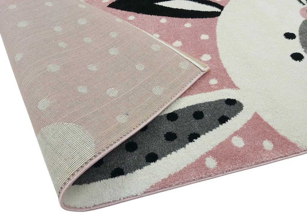 Vopi, Dětský koberec Kiddo F0131 pink, 80x150, růžová, dětský pokoj