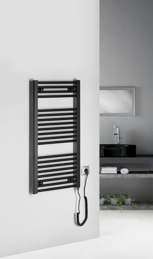 Aqualine DIRECT-E elektrické otopné těleso rovné 450 x 960 mm 300 W černá ILE94TB