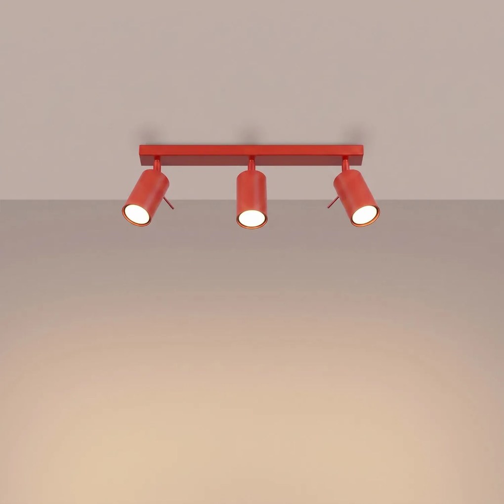 Sollux Lighting Stropní svítidlo RING 3L červené
