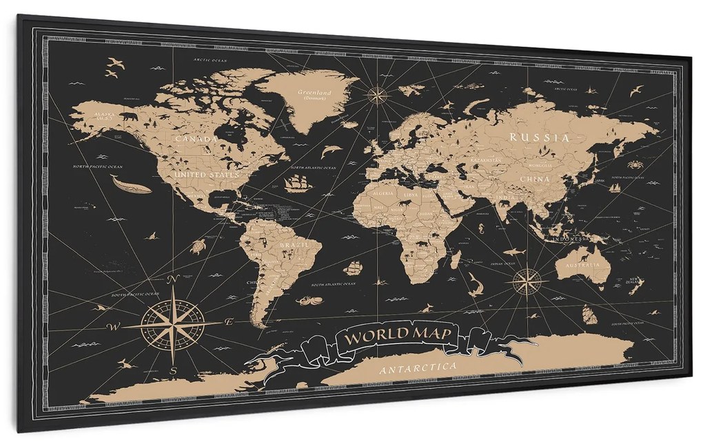 Klarstein Wonderwall Air Art Smart, infračervený ohřívač, 120 x 60 cm, 700 W, noční mapa