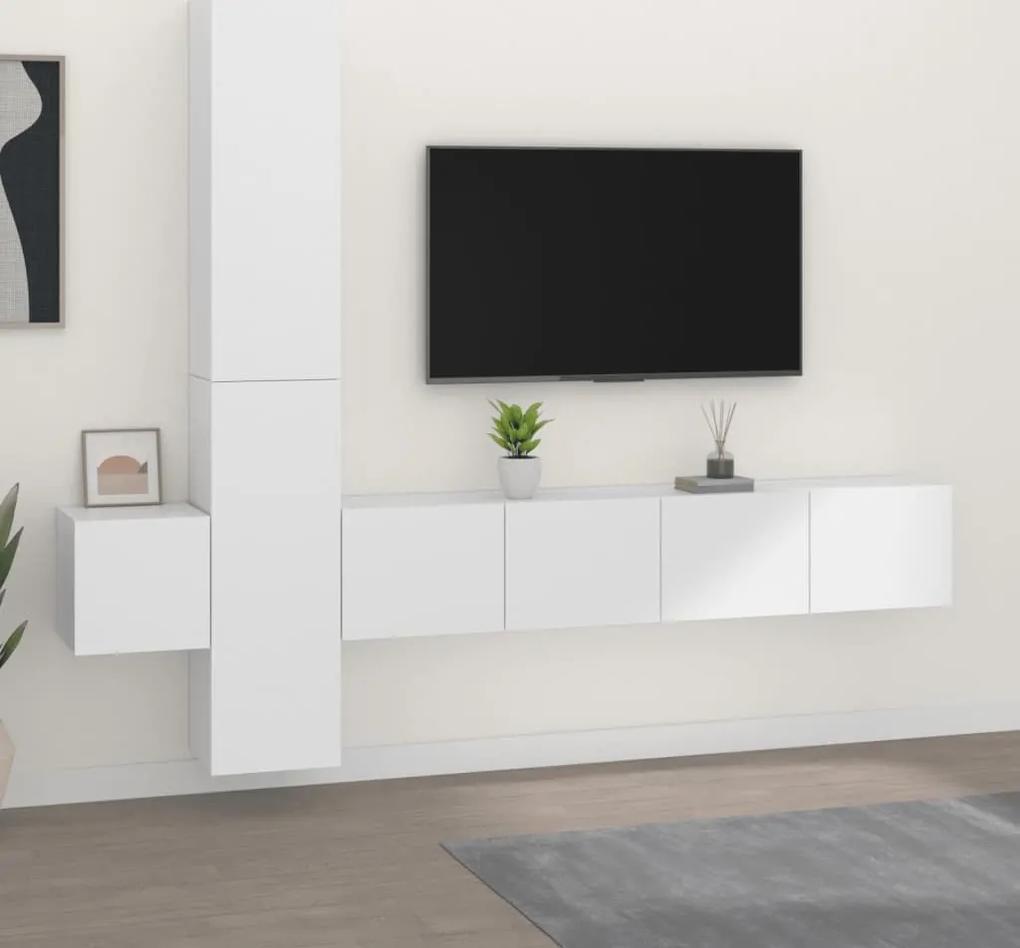 vidaXL 5dílný set TV skříněk kompozitní dřevo [3114251] Barva: Černá