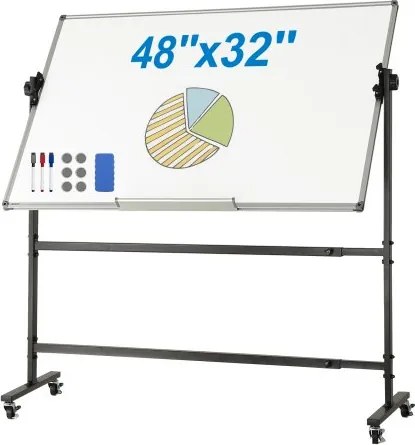 rolovací tabule, 48 × 81,3 cm oboustranná magnetická mobilní tabule