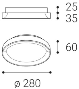 Led2 Stropní LED svítidlo BELLA SLIM ø 28 cm Barva: Černá, Stmívání, řízení: 3000K/4000K Casambi TW