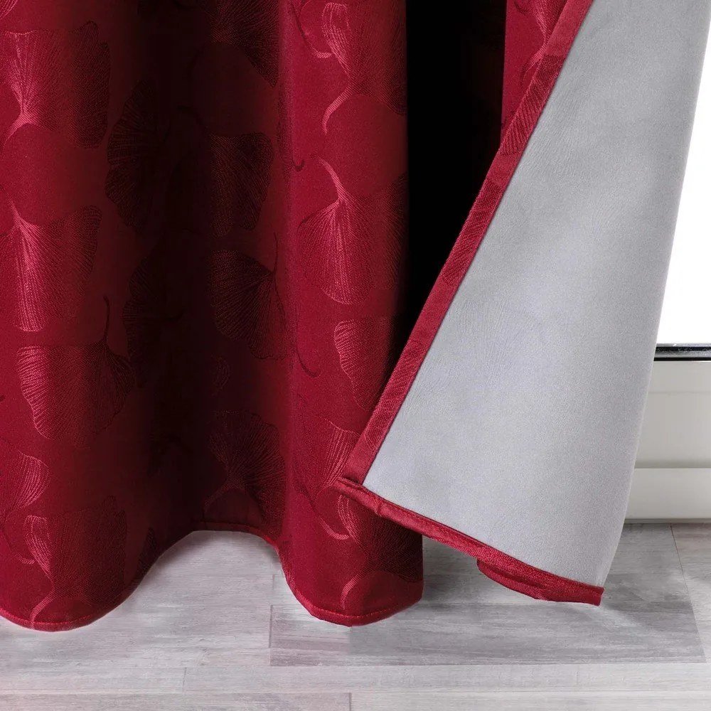 Vínový zatemňovací závěs z žakáru 140x260 cm Lunella – douceur d'intérieur
