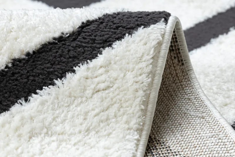 Dywany Łuszczów, Kusový koberec Mode 8631 geometric cream/black, 180x270, černobílá, kancelář