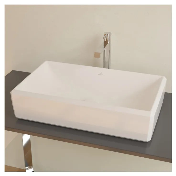 Villeroy &amp; Boch Villeroy Boch ANTHEUS - Umyvadlo na desku, 645x390x150 mm, bez přepadu, neleštěné, Bílá Alpin CeramicPlus 4A1065R1