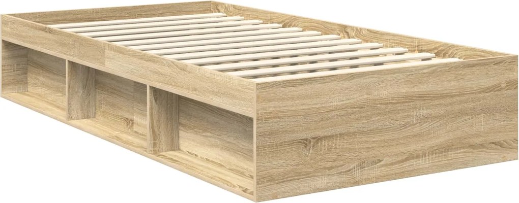 Rám postele s čelo Sonoma 100 x 200 cm Masivní borové dřevo 3409793