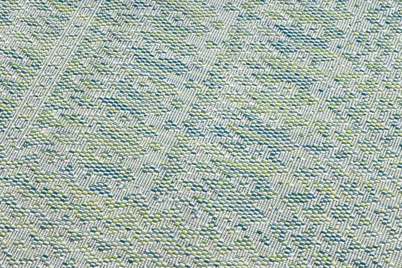 Dywany Łuszczów, Kusový koberec Sion Sisal Aztec 22184 green/blue/ecru – na ven i na doma, 120x170, zelená, chodba / předsíň
