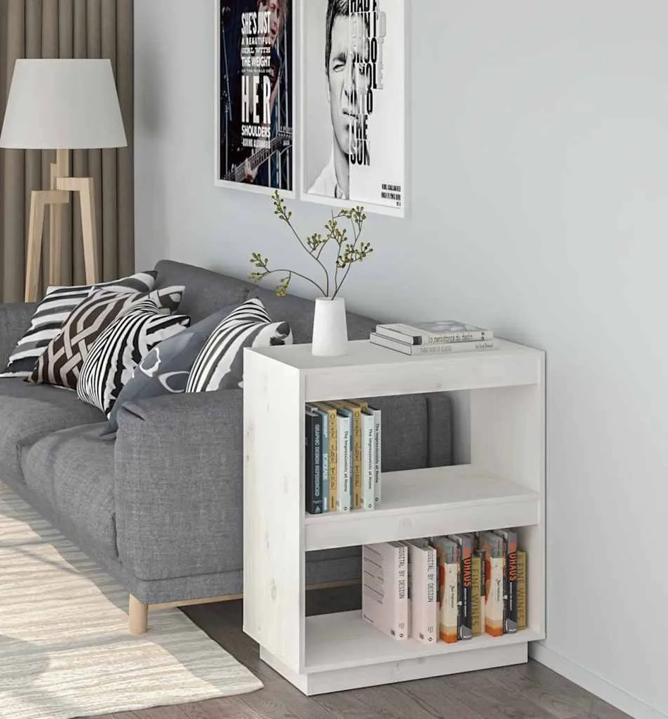 vidaXL Knihovna 60 x 35 x 71 cm masivní dřevo borovice [810861] Barva: Šedá