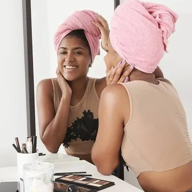 Zaparkorun Rychleschnoucí turban na hlavu pro dospělé - Růžový