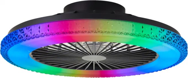 Brilliant G60040/06 Stmívatelné LED svítidlo BADRIA & reverzní VENTILÁTOR + funkce LED