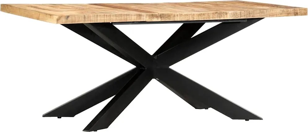 Jídelní stůl 180 x 90 x 76 cm masivní hrubé mangovníkové dřevo 285963