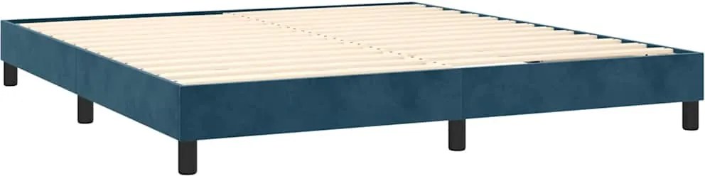 Rám postele s boxspringem tmavě modrý 160x200 cm samet 3120782