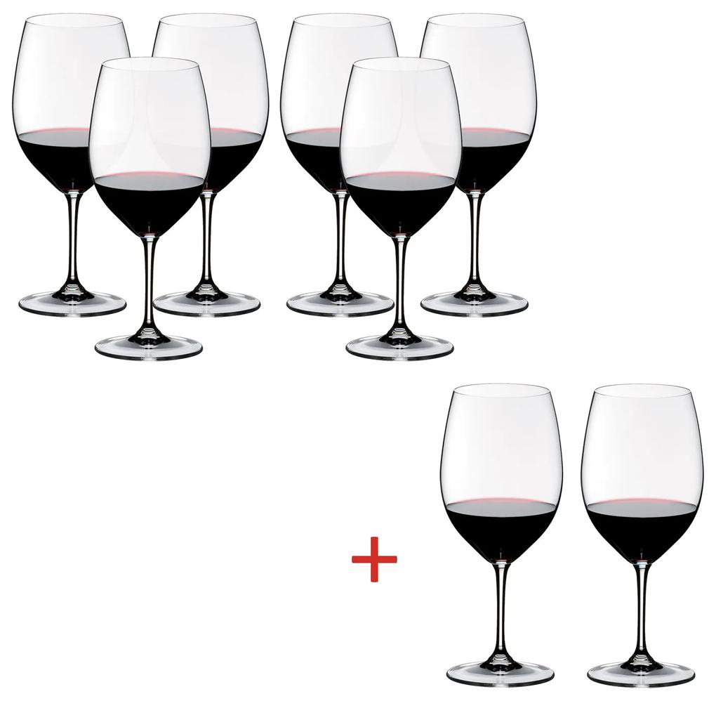 Riedel Výhodné balení 6+2 ks zdarma sklenic Bordeaux Vinum