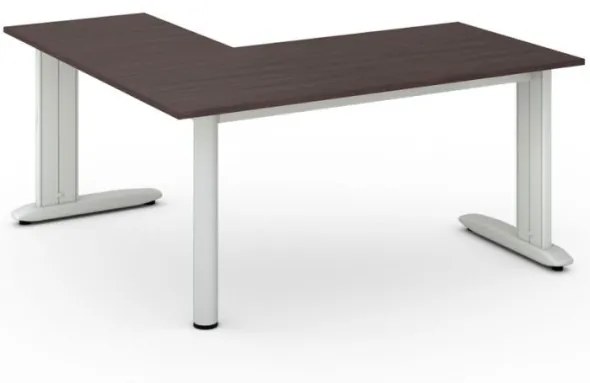 Rohový kancelářský psací stůl PRIMO FLEXIBLE 1600 x 1600 mm, wenge