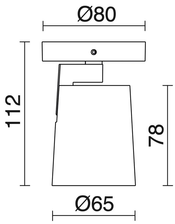 Indeluz 1021A-G21X1A-02 stropní bodové svítidlo Ten, GU10, černé, ø6,5cm, IP20