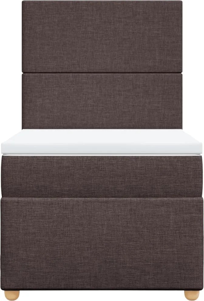 Box spring postel s matrací tmavě hnědá 100 x 200 cm textil 3291187