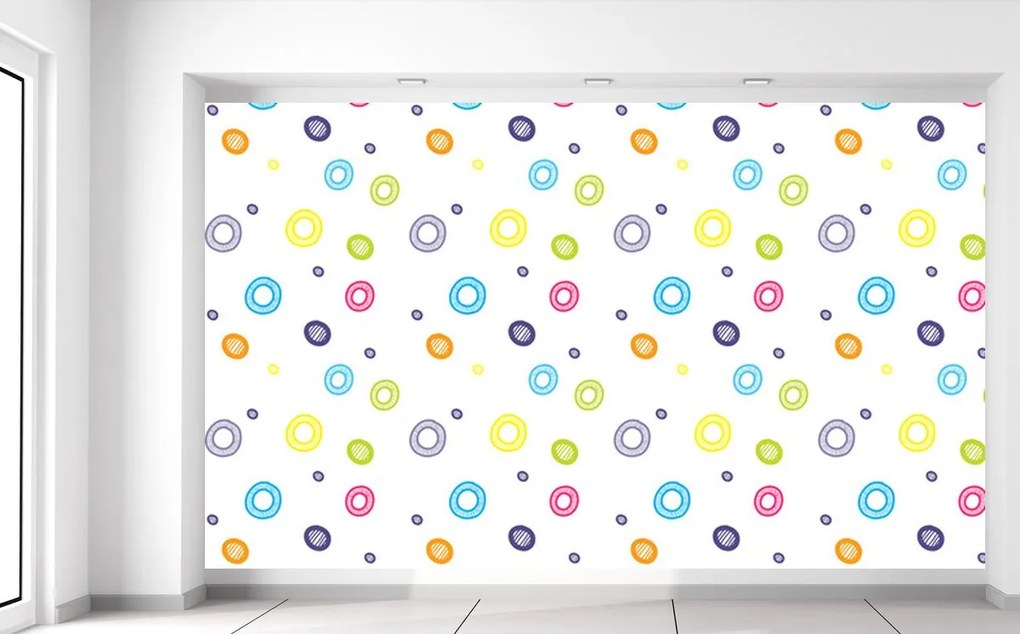Gario Fototapeta Barevné kolečka Materiál: Vliesová, Rozměry: 95 x 205 cm