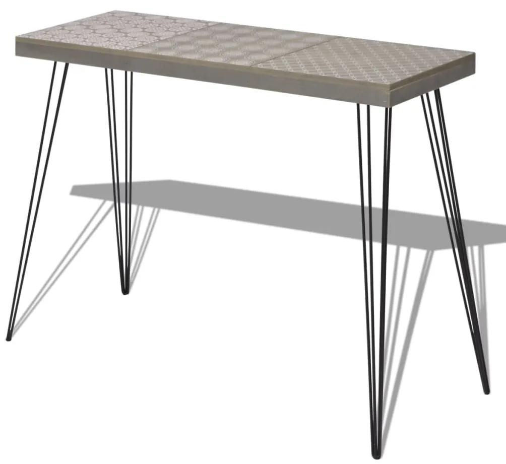 vidaXL Konzolový stolek 90x30x71,5 cm, šedý
