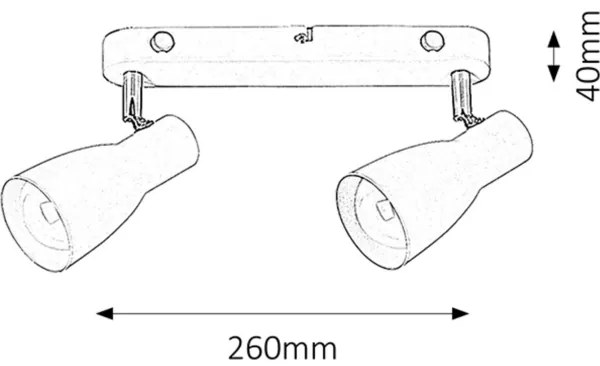 Rabalux 6027 - Bodové svítidlo EBONY 2xE27/20W/230V