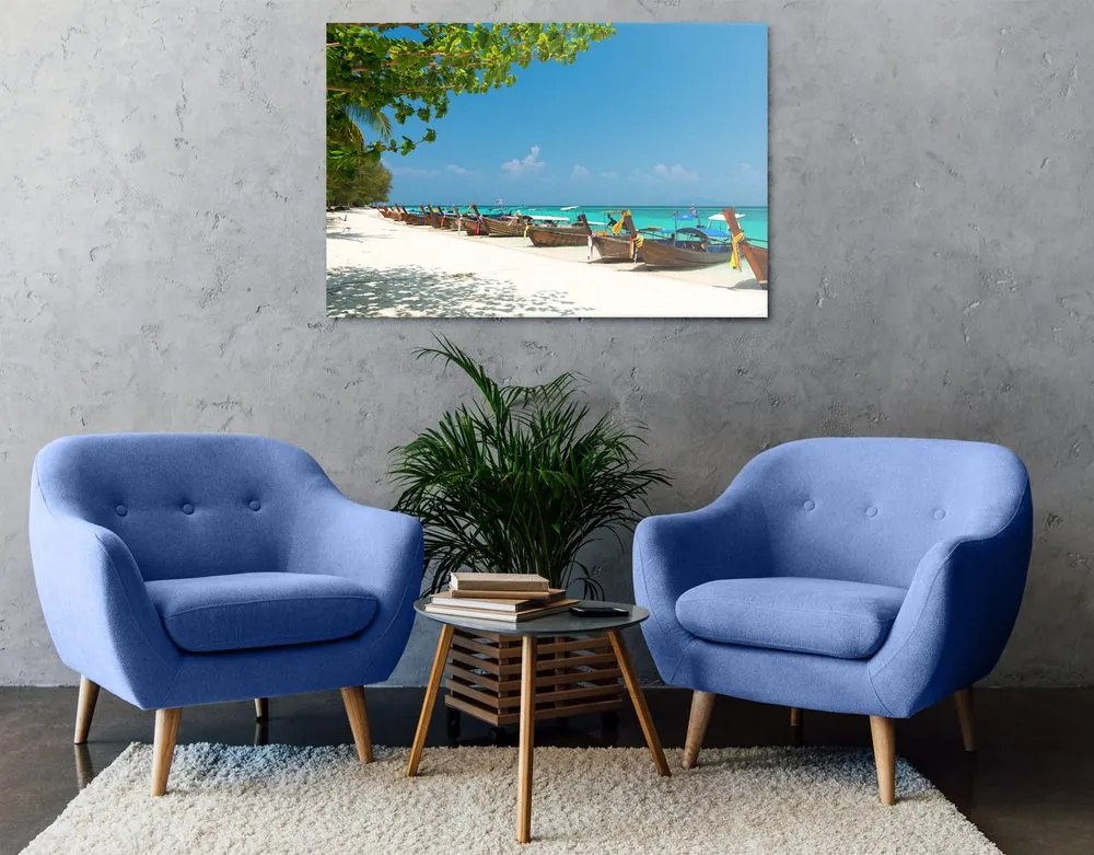 Obraz bílá písečná pláž na ostrově Bamboo Varianta: 120x80
