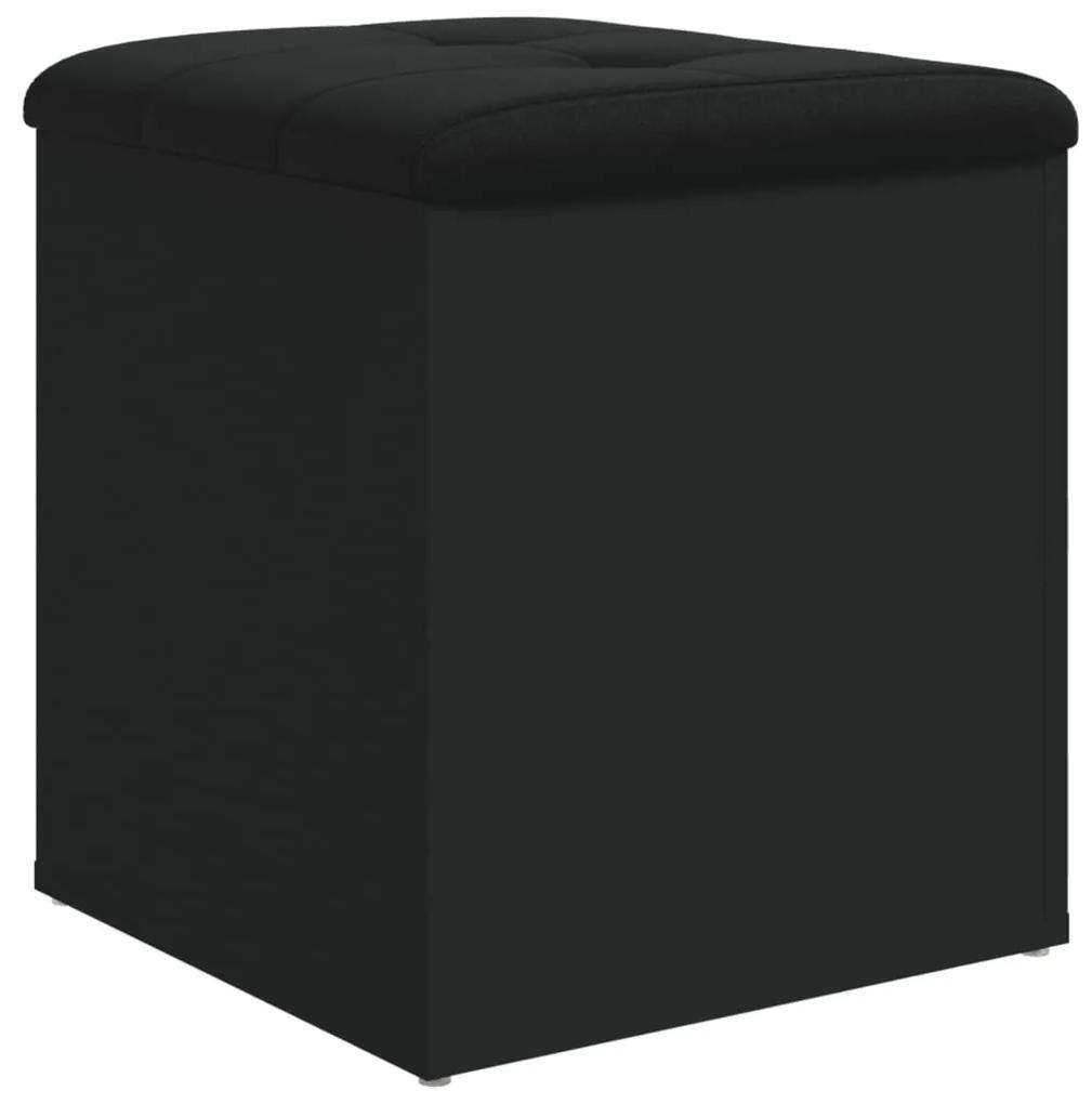Úložná lavice černá 42 x 42 x 45 cm kompozitní dřevo