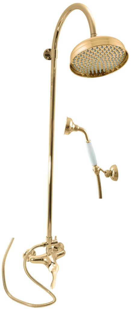 Slezák - RAV Vodovodní baterie sprchová s hlavovou a ruční sprchou LABE zlato L081.5/3Z Barva: Zlatá, Rozteč připojení (mm): 150