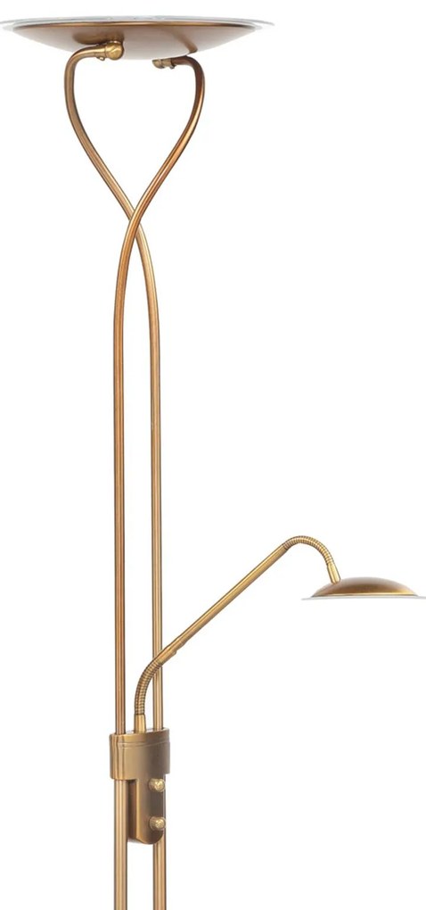 Empoli - stojací LED lampa, bronz, čtecí lampa