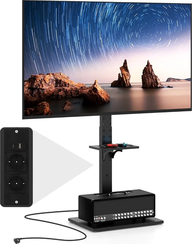 Costway Televizní stojan pro 32-70 palcové ploché a zakřivené televizory až