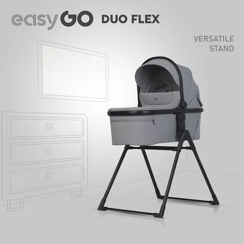 Sourozenecký kočárek EasyGo Duoflex Cloudy Gray