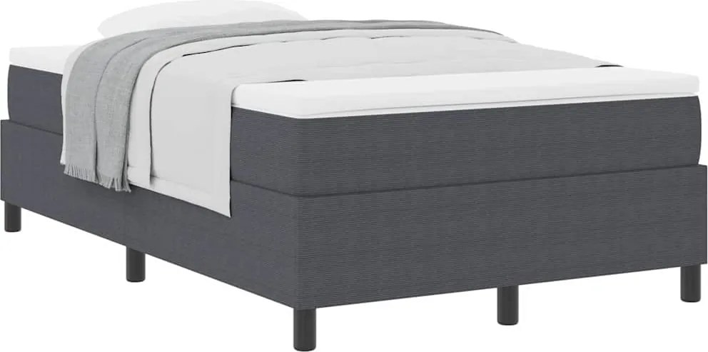 Postel s boxspringem Tmavě šedá a bílá 120 x 190 cm 3337453