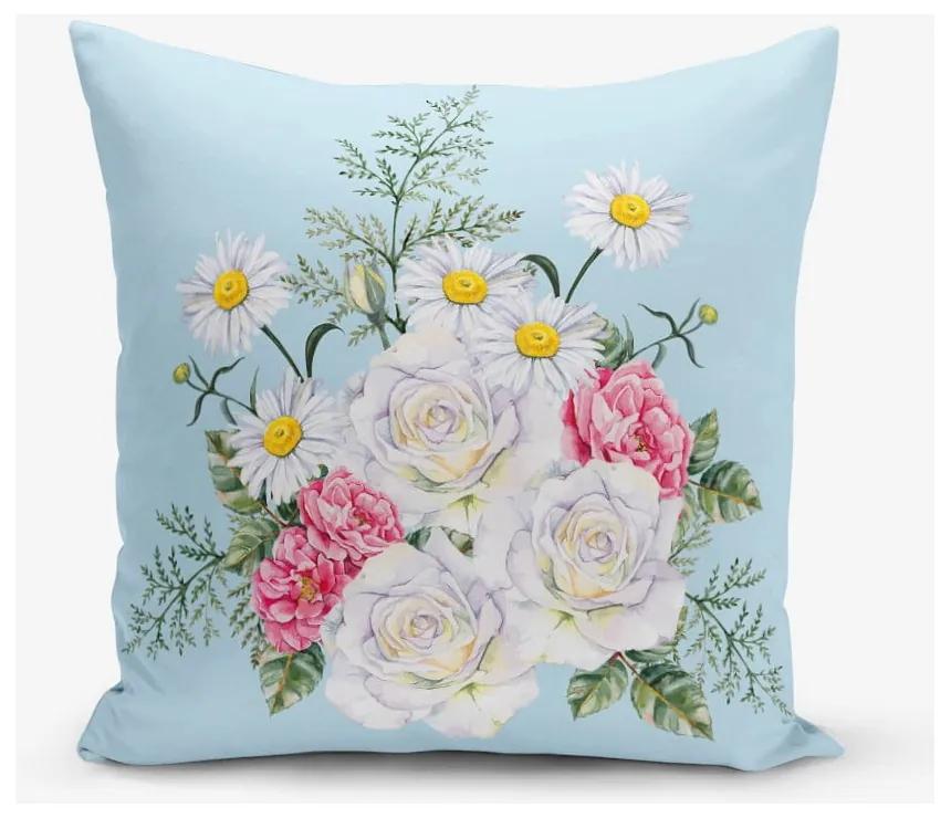 Povlak na polštář s příměsí bavlny Minimalist Cushion Covers Flowerita, 45 x 45 cm