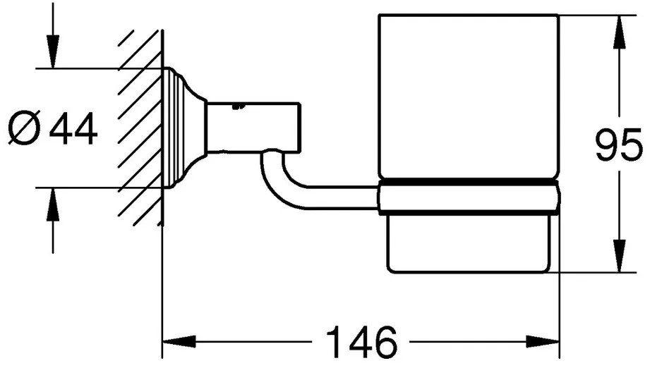 Grohe Essentials Authentic - Držák, chrom 40652001