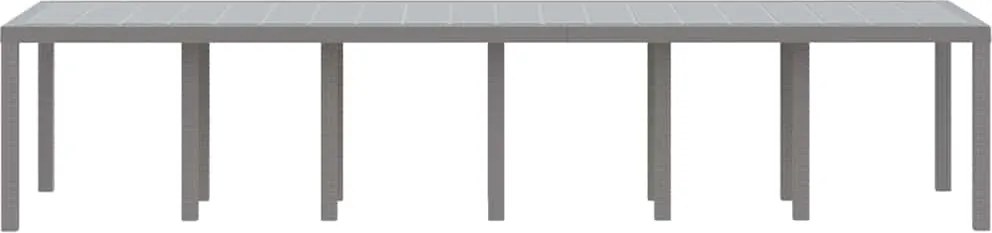 Zahradní stůl Světle šedá 350 x 100 x 74 cm polyratan 3378527