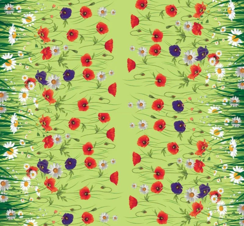 Ubrus PVC Mirabella 6910B - Polní kvítí 140cm x 20m