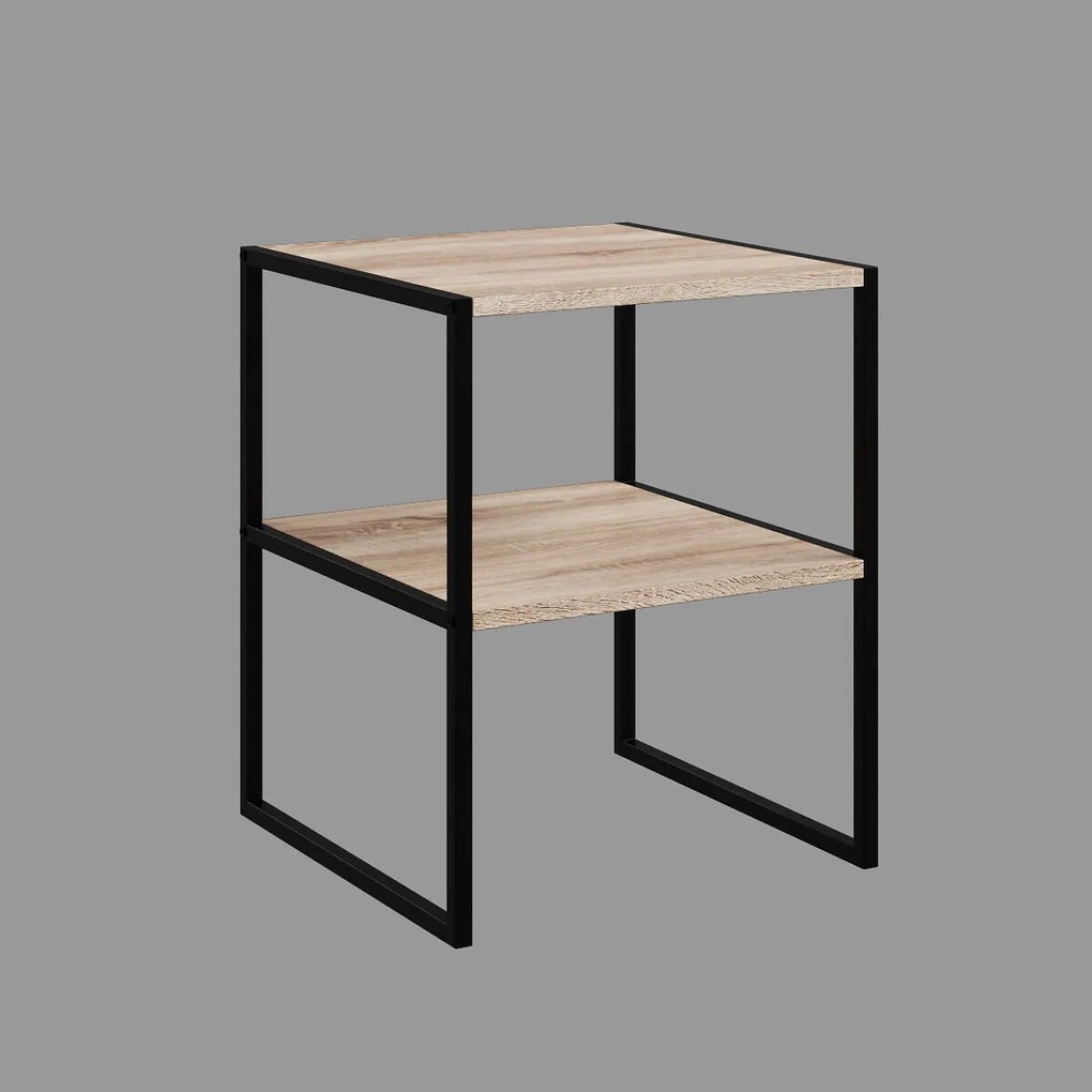 Noční stolek loft ALIAJ, 40 x 40 x 50 cm