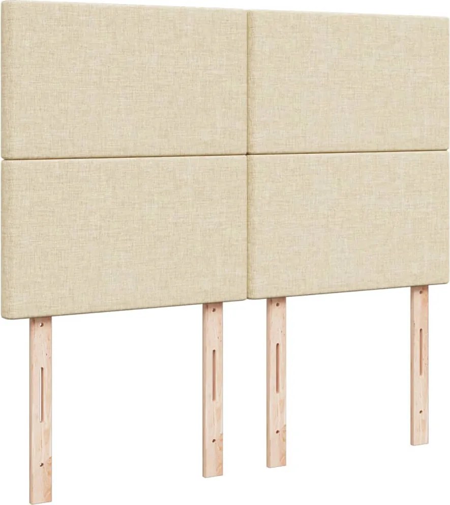 Box spring postel s matrací krémová 140x190 cm textil 3291661