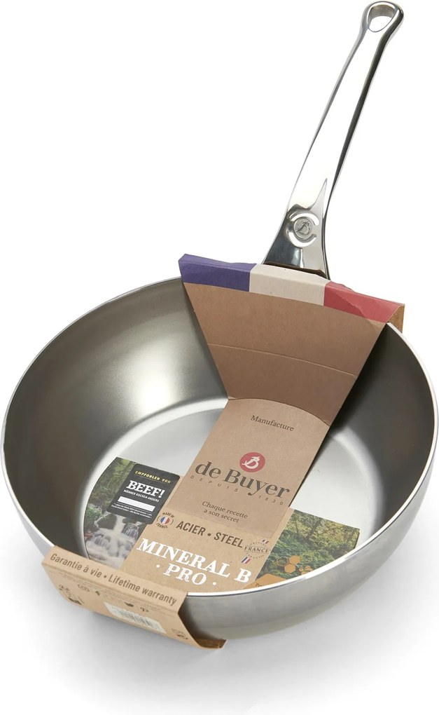 Ocelová hluboká pánev de Buyer MINERAL B PRO P.24cm 2,5l
