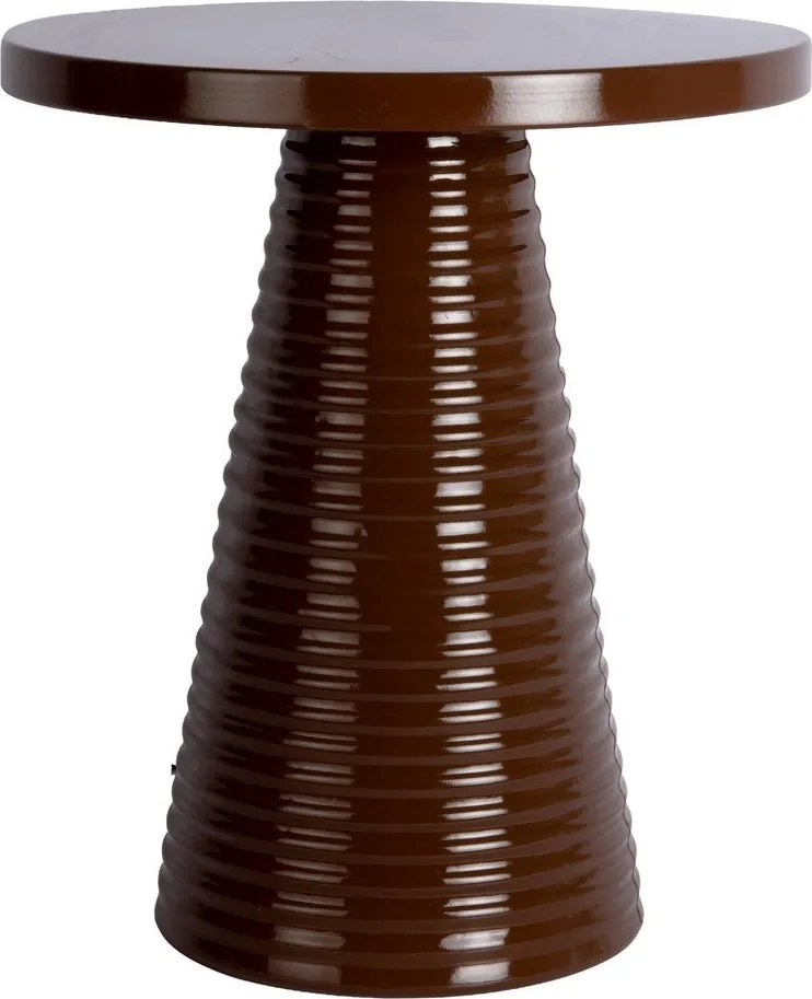 Kovový kulatý odkládací stolek ø 40 cm Catania Ribbed – Leitmotiv