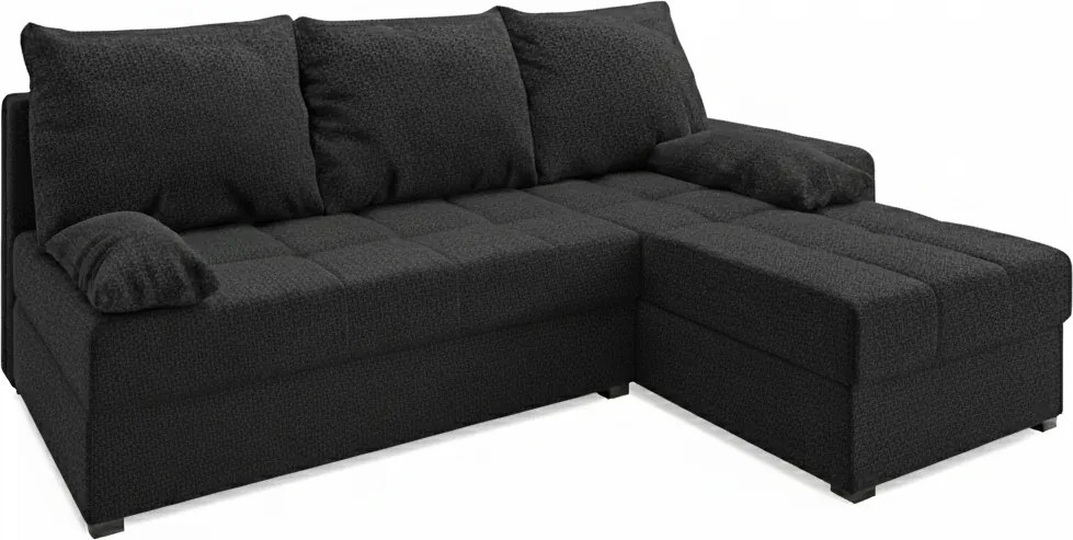 Rohová rozkládací sedací souprava do L CELESTE, 200 cm, s úložným prostorem Roh pohovky: Pravý roh, Barva látky Malmo: Šedá (Malmo 90)