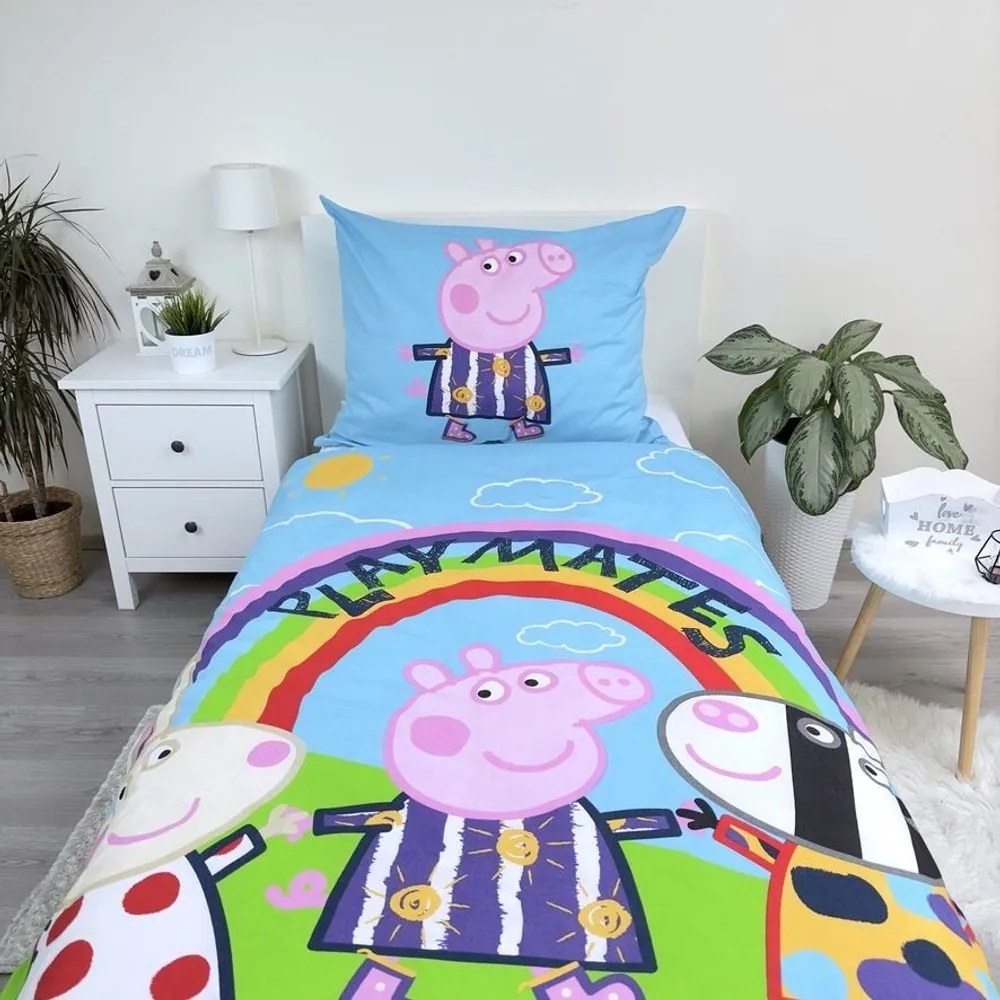 Jerry Fabrics Svítící povlečení Prasátko Peppa - 140 x 200 cm / 70 x 90 cm