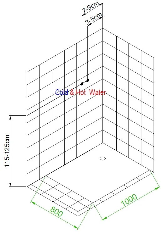 BPS-koupelny Hydromasážní box HYD-AL100 levý, 100x80 cm, kartáčovaný chrom/transparent