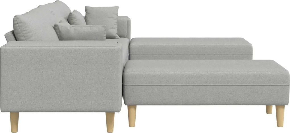 Pohovka 3 ks Oblačno šedá textil 3335170