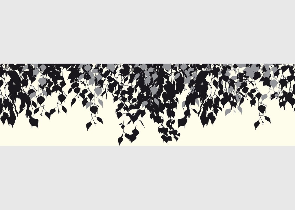Samolepící bordura na zeď Béžové Stíny Listí | 5 m x 13.8 cm | DWB8275