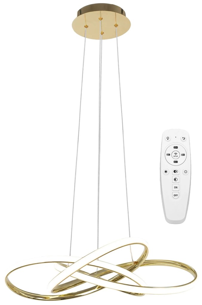 Toolight Moderní stropní svítidlo LED + PILOT APP815-CP Node Gold