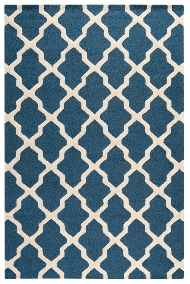 Vlněný koberec Ava Navy, 182x274 cm