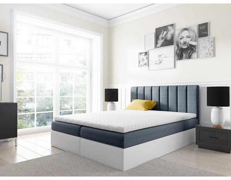 Kontinentální postel Figo, Rozměr postele: 120 x 200 cm, Barva:: ekokůže Soft 011 (černá) + Ikar 1