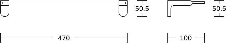 Mexen Lea koupelnová skleněná polička, zlatá, 7026037-50