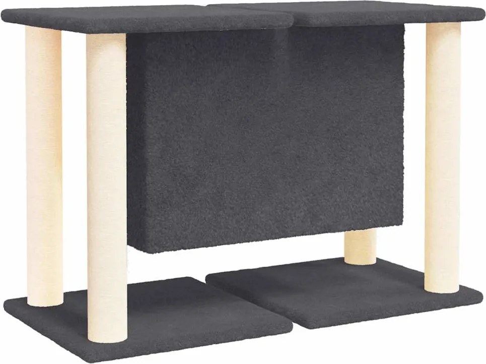 Škrabadlo pro kočky se sisalovými sloupky tmavě šedé 50 cm 171659