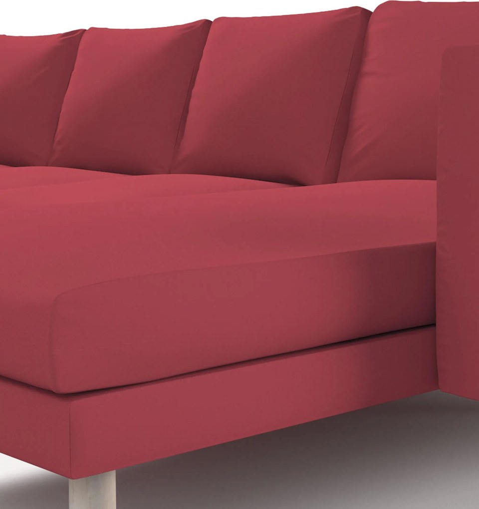 Potah na pohovku IKEA Norsborg 4-místná se šezlongem barva červená látka pletený vzor